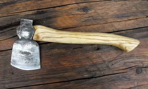 restored vintage axes and hatchets